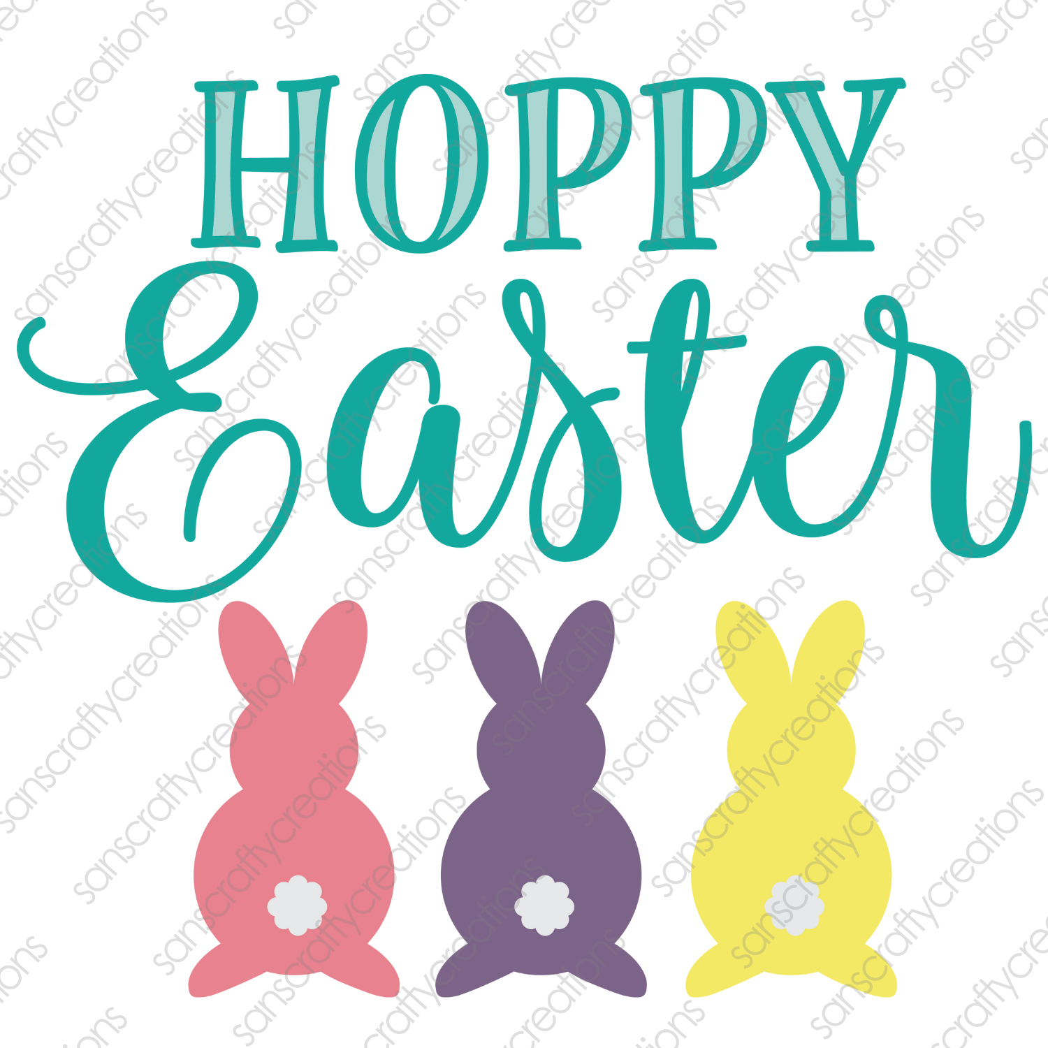 Hoppy Easter-HTV Transfer – SansCraftyCreations.com